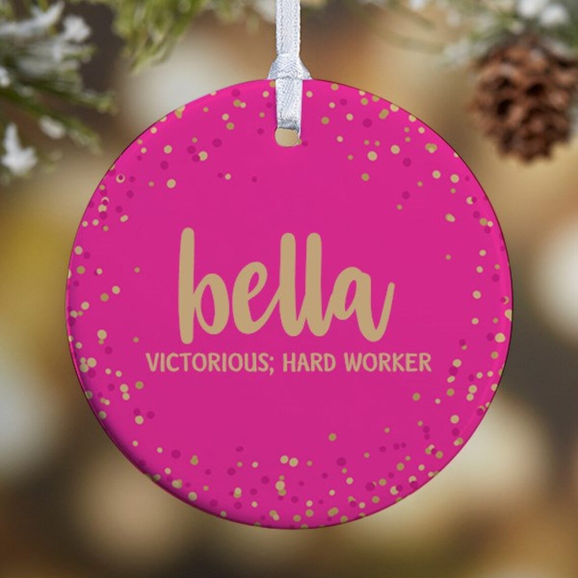 Sparkling Name Meaning Personalized Ornament Custom - Etsy