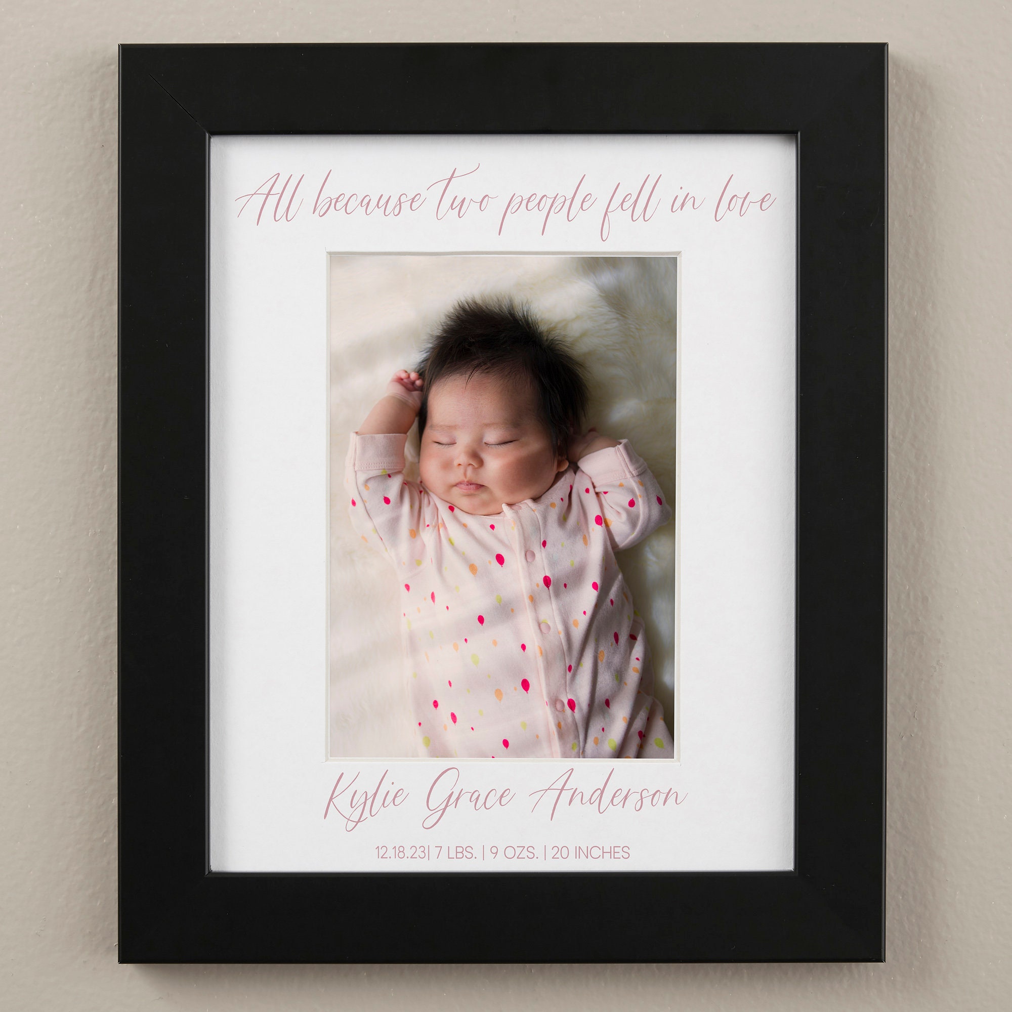 New Baby Personalized Matted Frame Personalized Gift for - Etsy