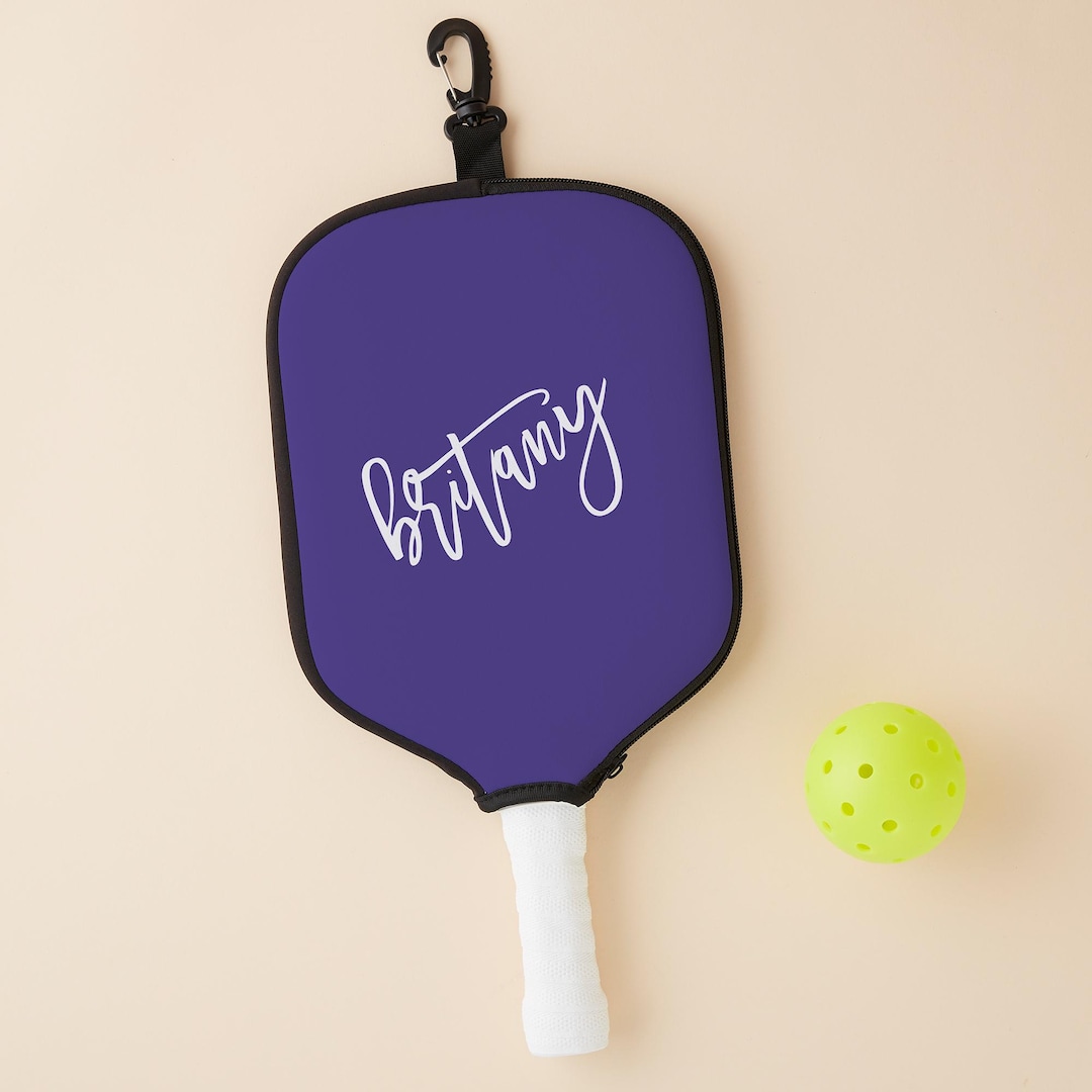 Trendy Script Personalized Pickleball Paddle Cover, Pickle Ball, Sports ...