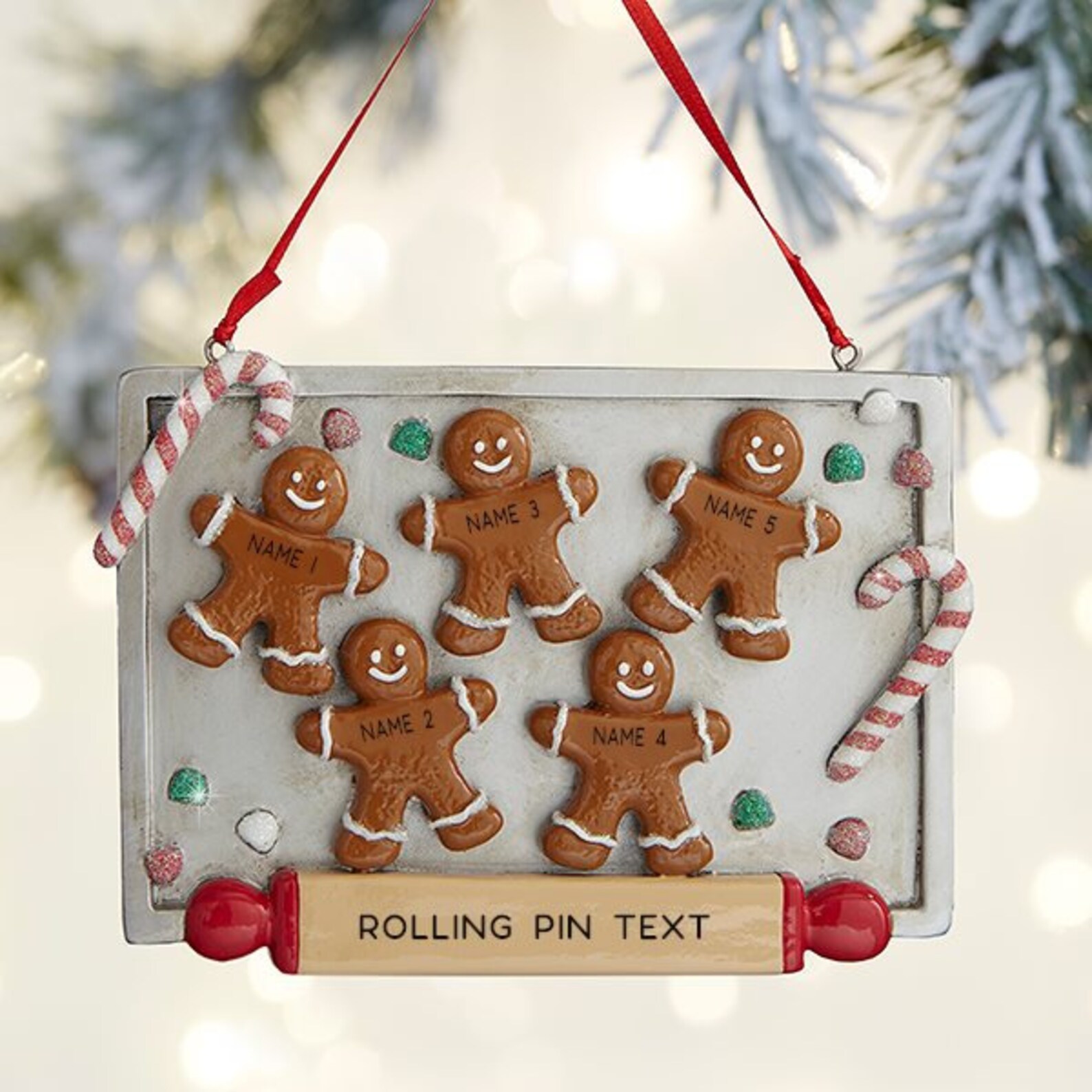 Gingerbread Cookie Tray© Personalized Ornament, Personalized Christmas ...