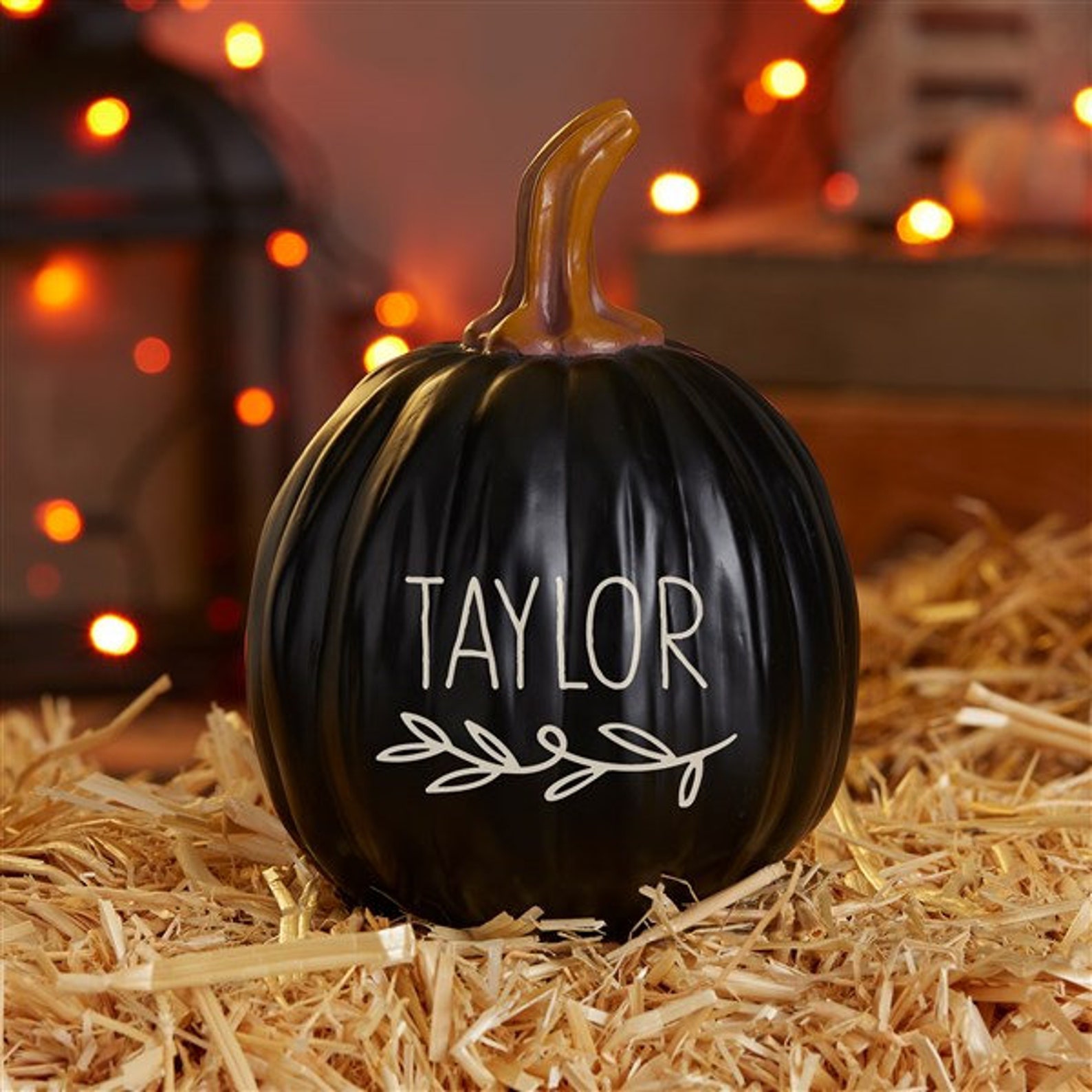 Thankful Grateful Blessed Personalized Pumpkins, Halloween Pumpkin ...
