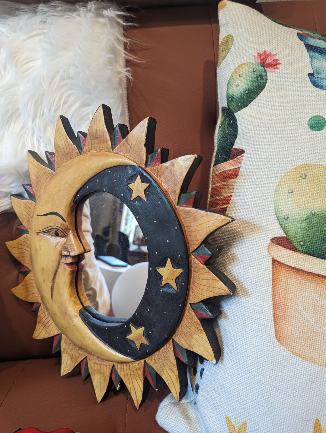 Sun, Moon, Stars Celestial Mirror Wall Decor - Etsy