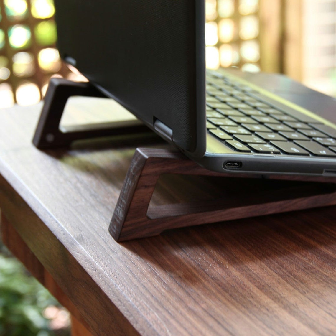Minimalist Walnut Laptop Stand | Magnetic Closure | Sleek and Durable ...