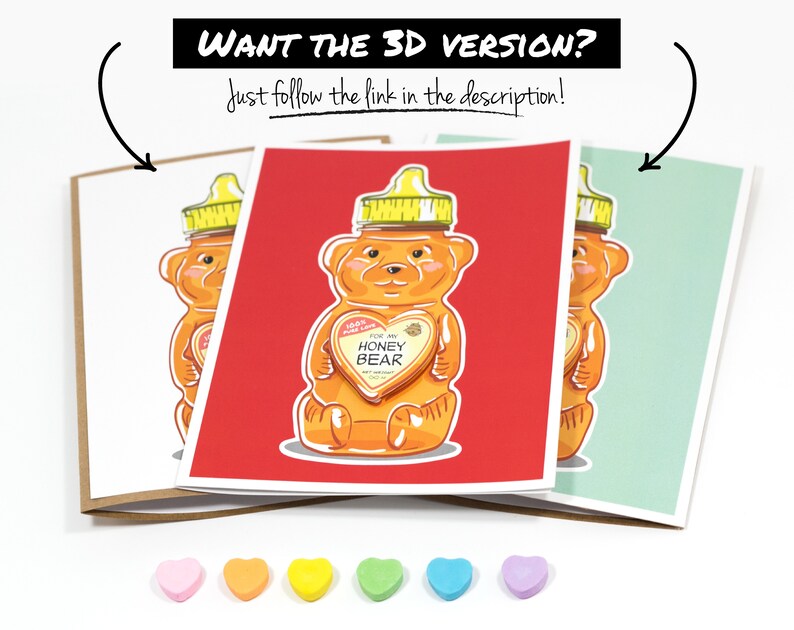 For My Honey Bear Printable Love Cards, Valentine Anniversary Card ...