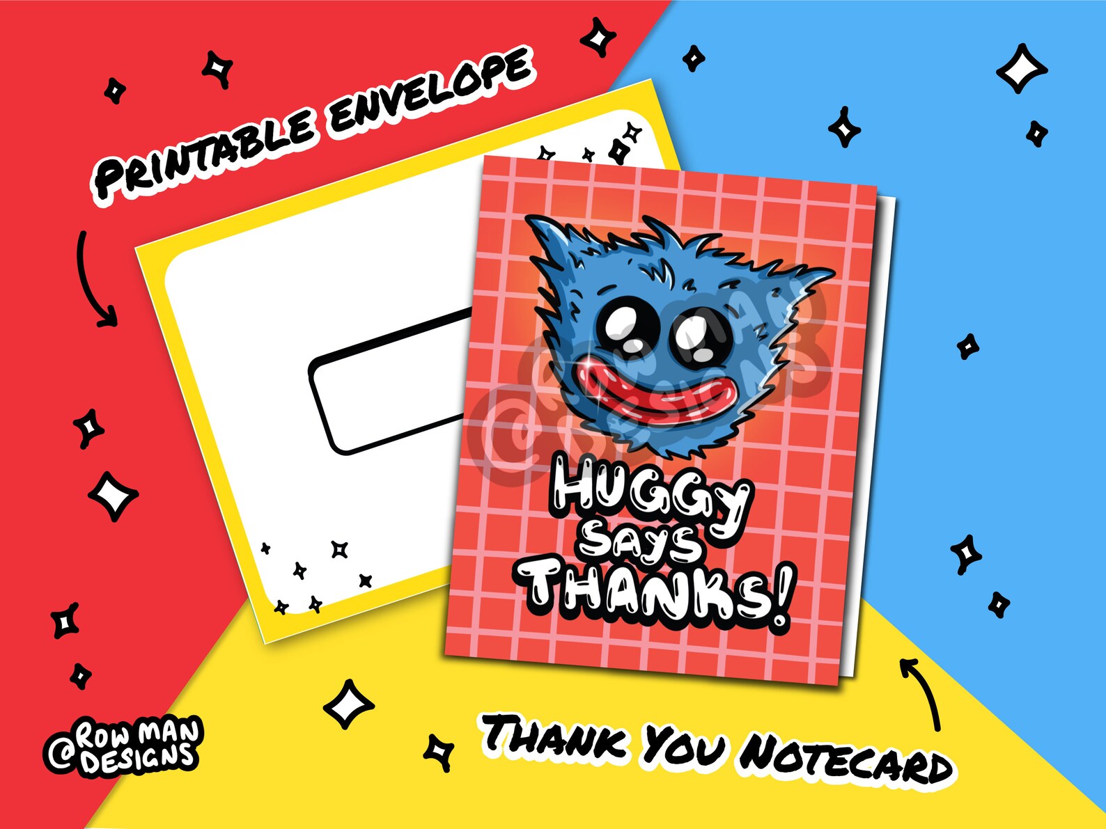 Huggy Printable Party Pack, Poppy Playtime Inspired Party Invitation ...