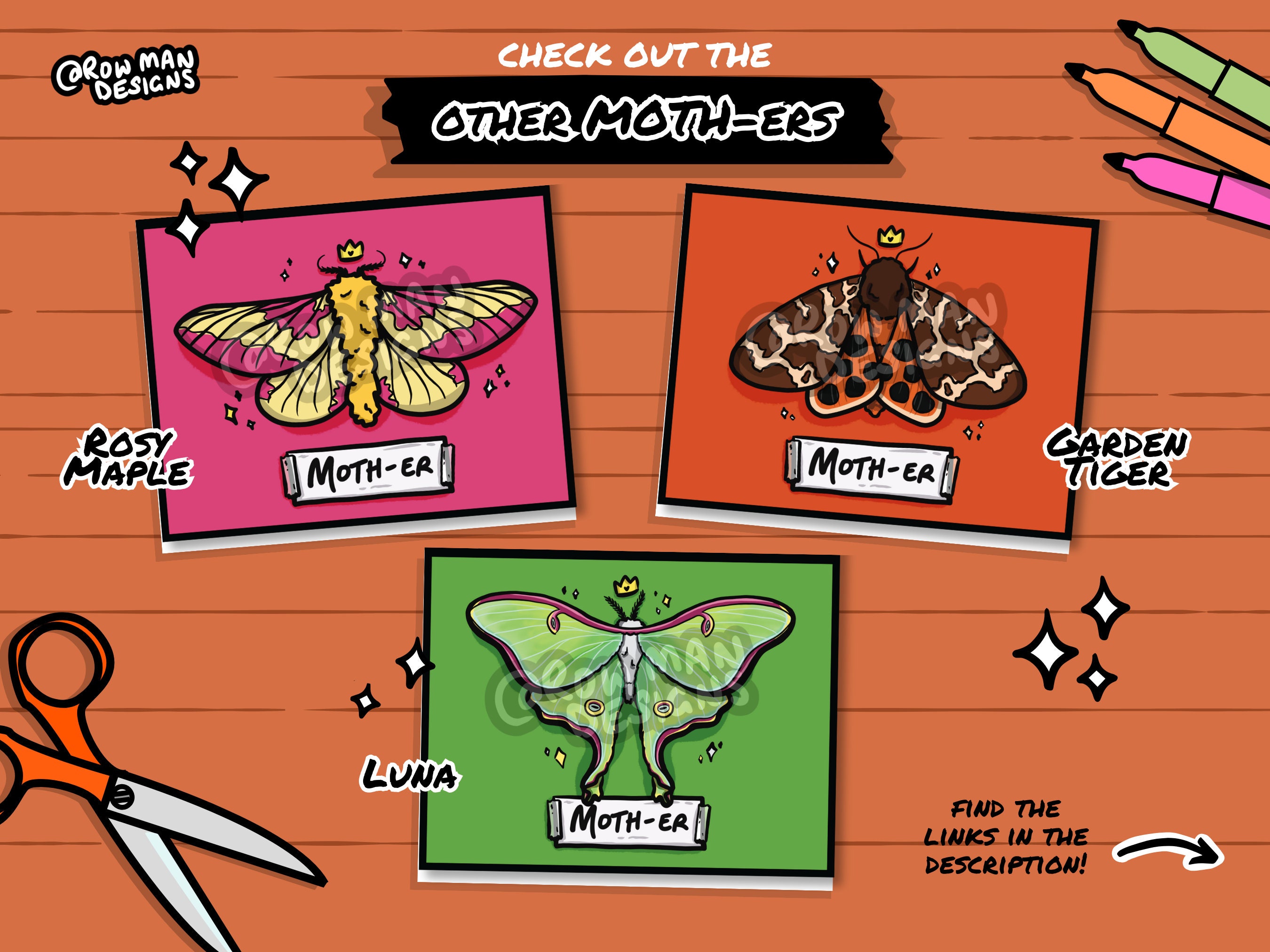 Printable Luna Mother's Day Card, Queen Moth Mom Birthday Card, Moth ...