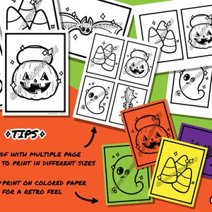 Printable Spooky Halloween Coloring Pages, Spooky Cards Halloween ...