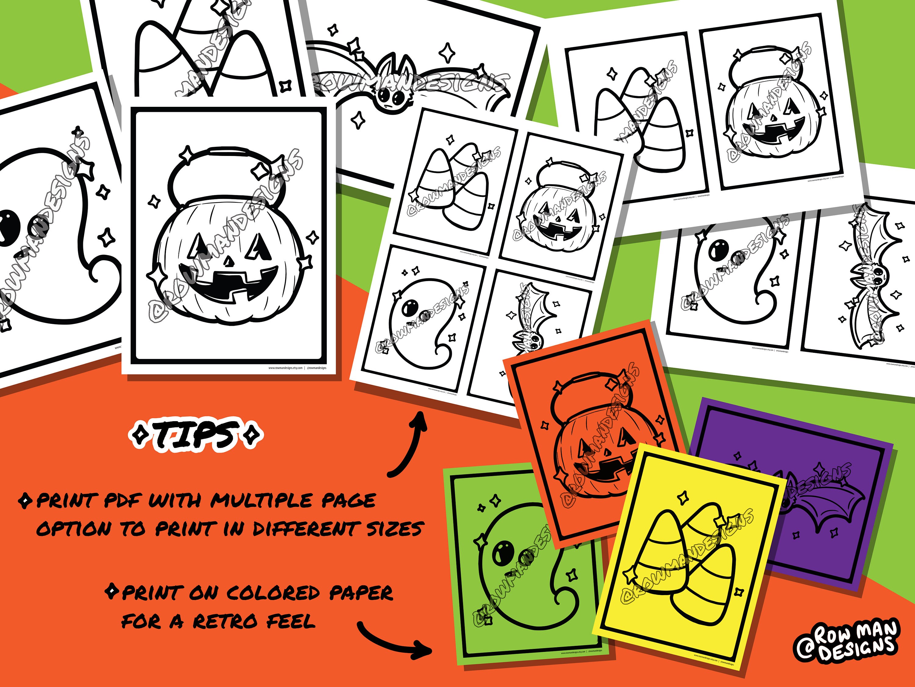 Printable Spooky Halloween Coloring Pages, Spooky Cards Halloween ...