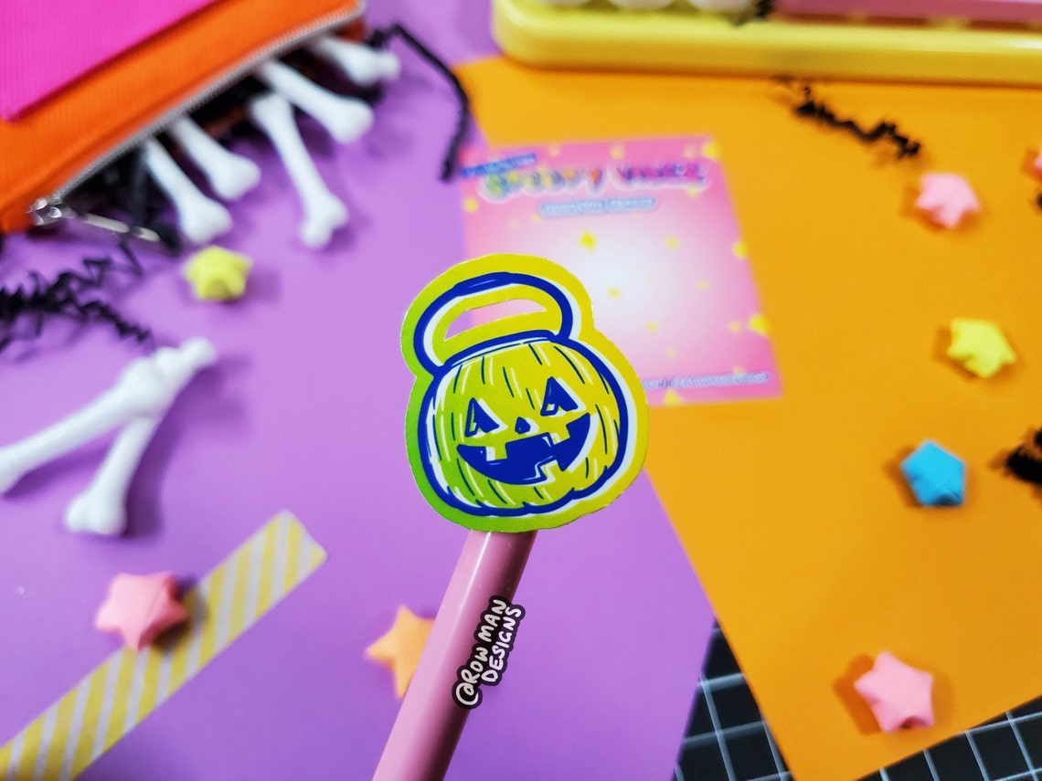 Spooky Rainbow Sticker Flakes Colorful Halloween Stickerts - Etsy