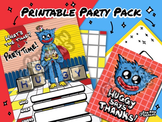 Huggy Printable Party Pack Poppy Playtime Inspired Party - Etsy