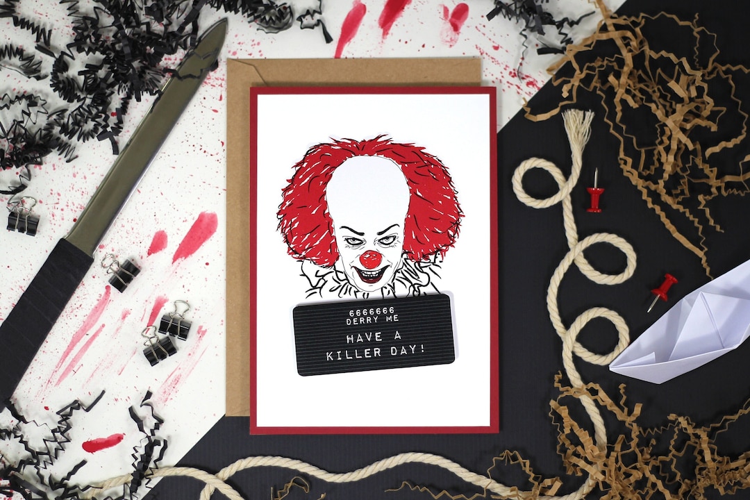 It Pennywise Killer Card 3D Horror Movie Birthday Scary - Etsy
