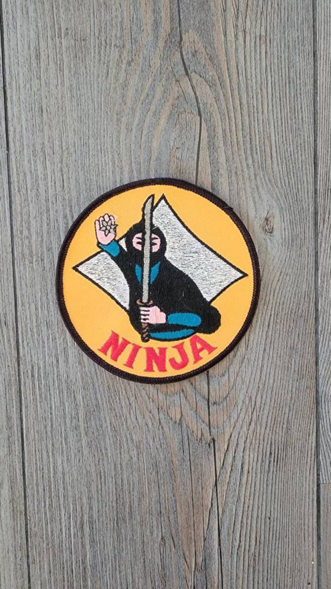 Vintage 80s Ninja Patch Embroidery - Etsy