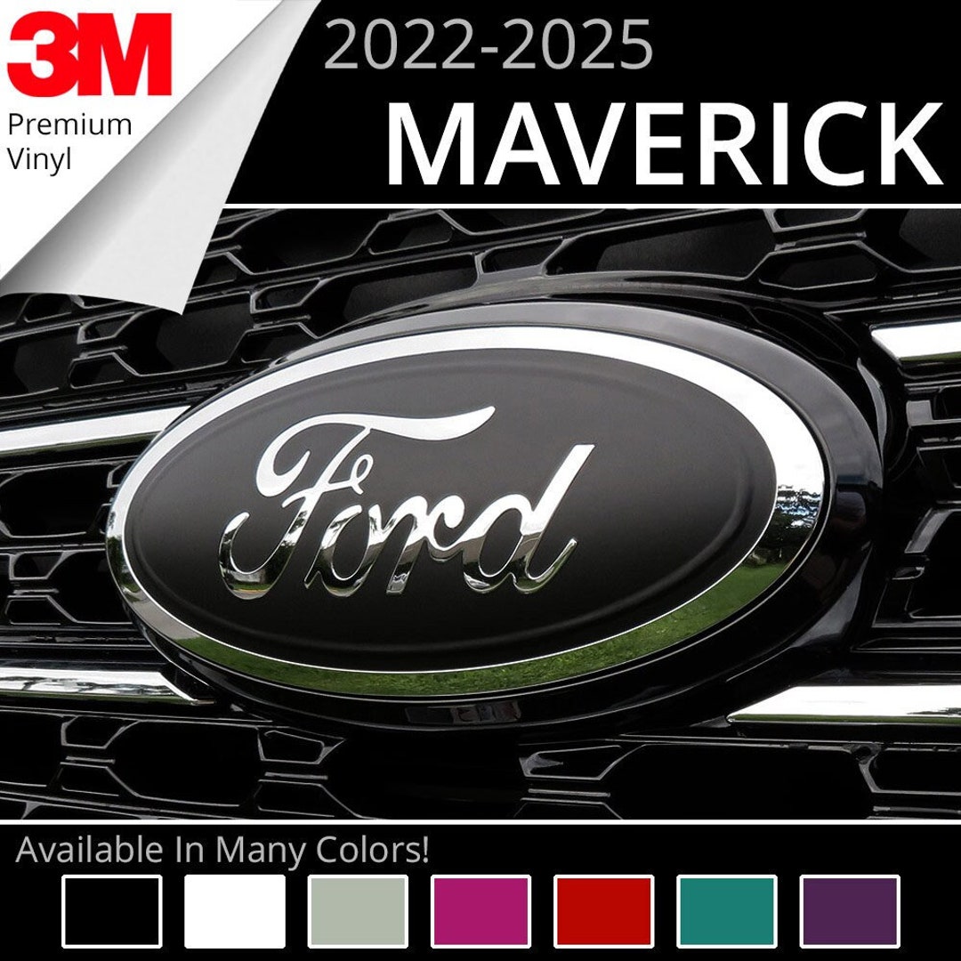 2022-2025 Ford Maverick Truck Emblem Overlay Insert Decals (set of 2 ...