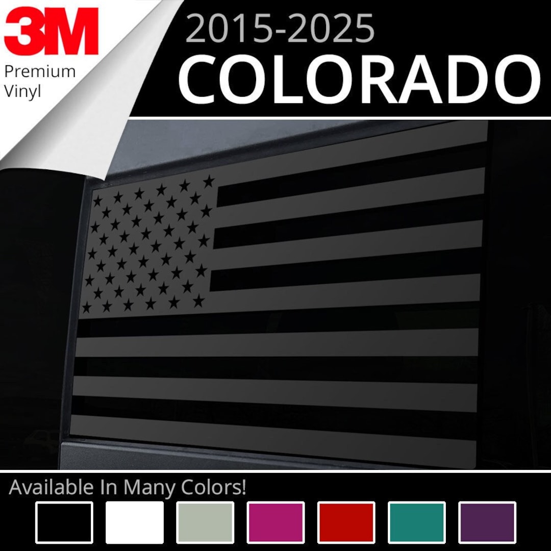 Bocadecals 2015-2025 Chevy Colorado Rear Middle Window American Flag ...
