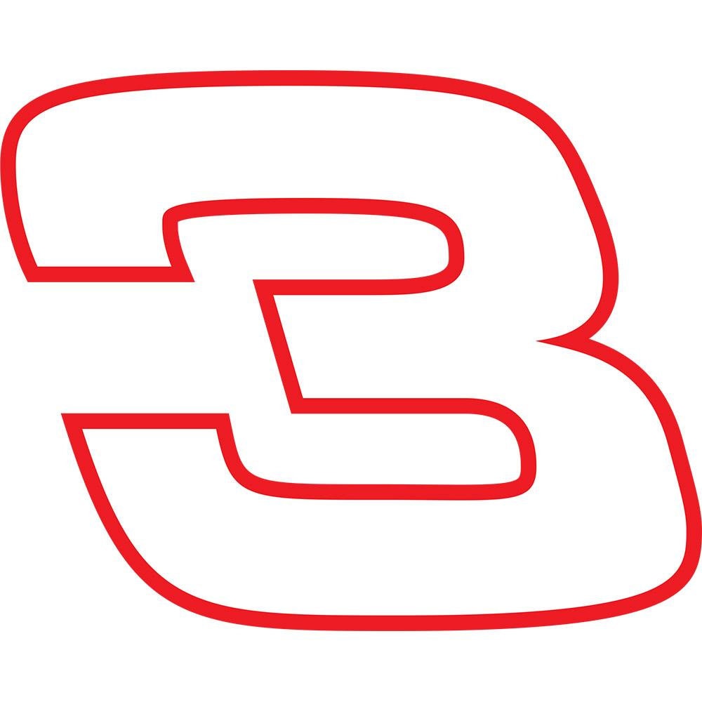 3 Inch Dale Earnhardt #3 Decal (2 Piece Decal) - Etsy