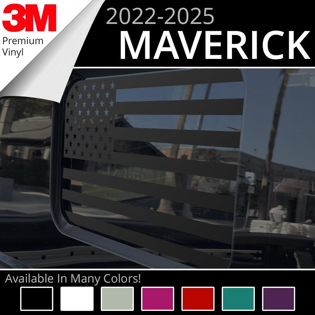 2022-2025 Ford Maverick Rear Middle Window American Flag Decal - Precut ...