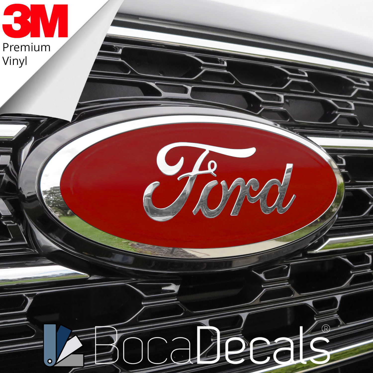 2015-2018 Ford Edge Emblem Overlay Insert Decals (set of 2) 2016 2017 ...