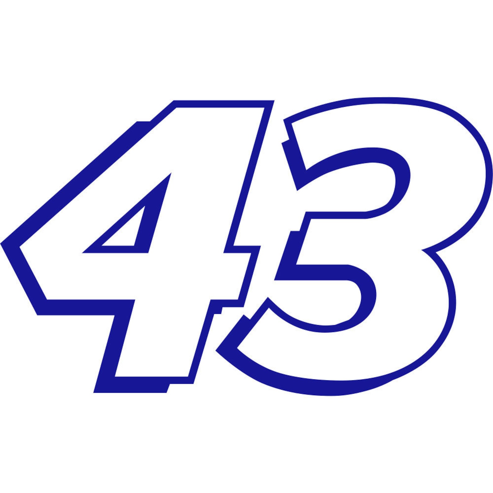 Richard Petty 43 Two-piece Decal various Sizes - Etsy