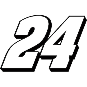 Jeff Gordon #24 Two-piece Decal (various Sizes) - Etsy