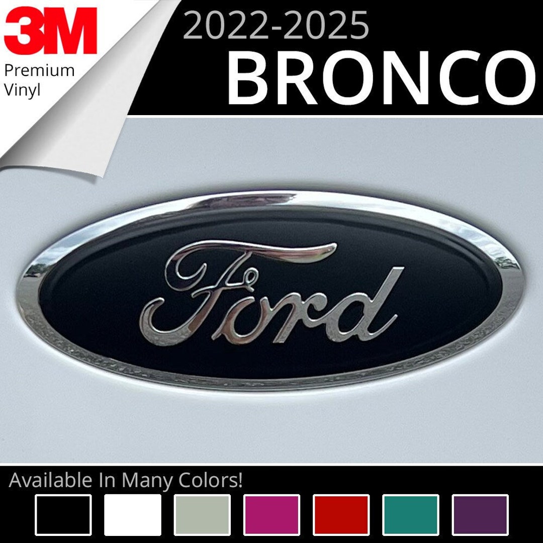 Bocadecals 2022-2025 Ford Bronco Rear Emblem Overlay Insert Decal (set ...