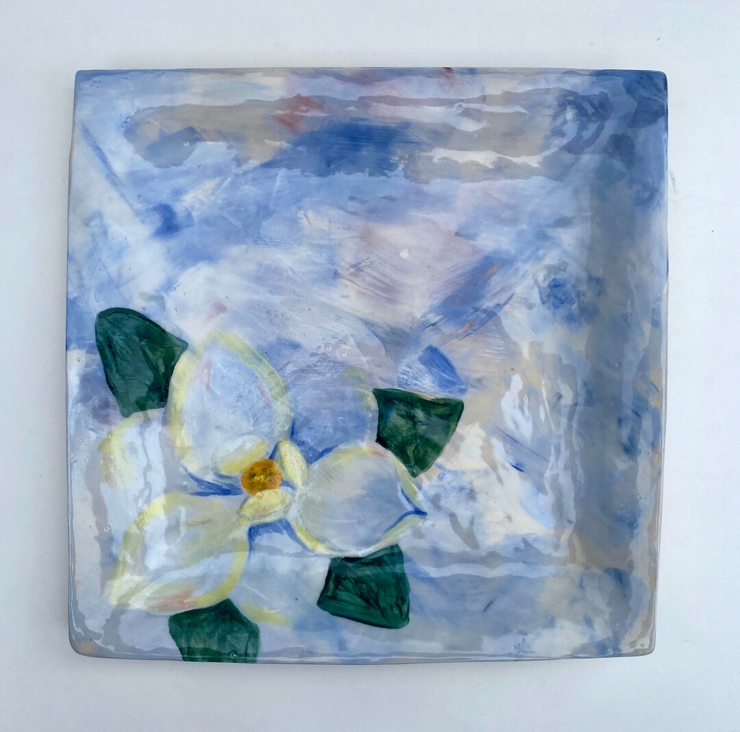 Magnolia Plate - Etsy