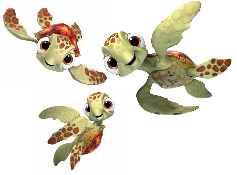 Finding Nemo Squirt Decal Set Truck Car Window Wall Vinyl Etsy