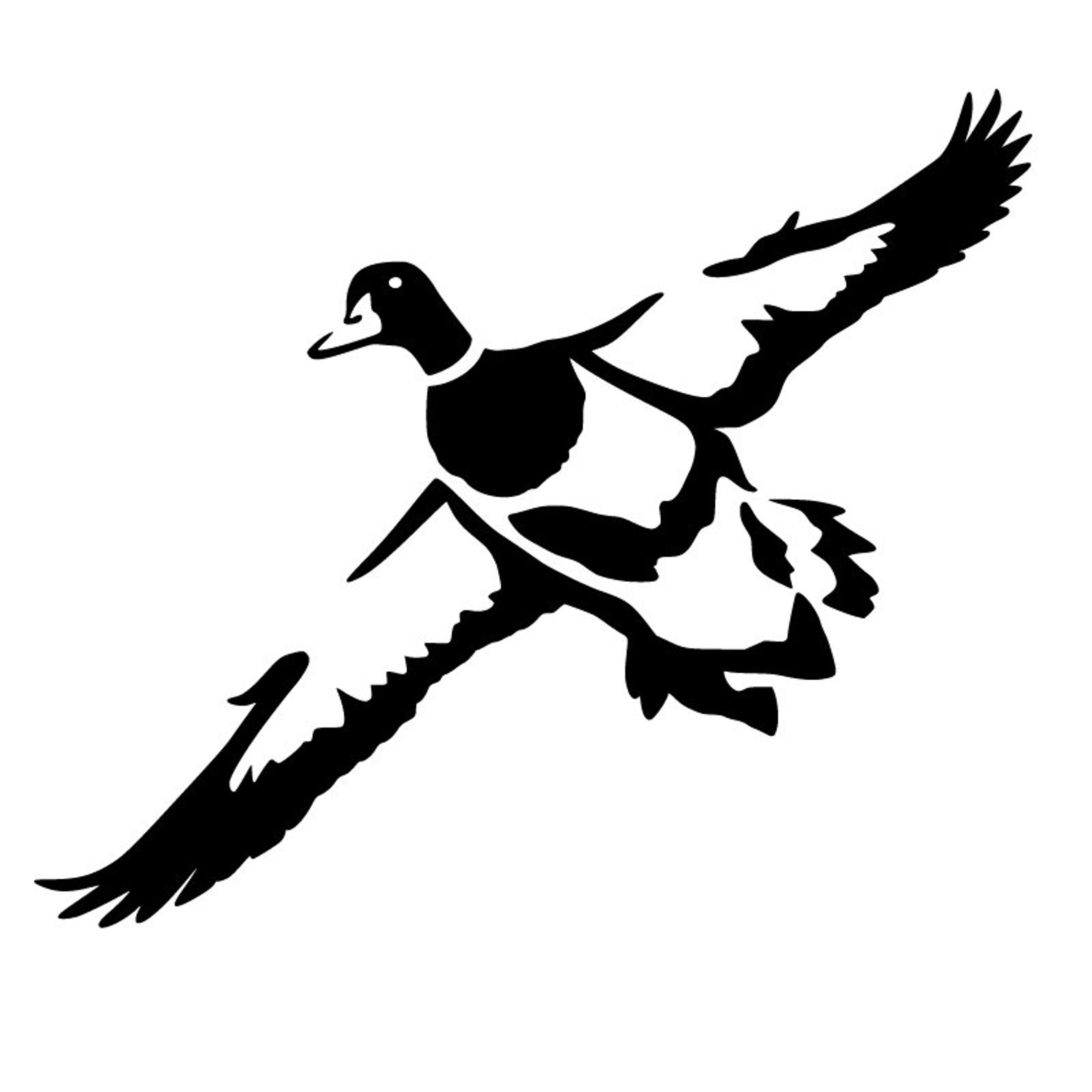 Flying Duck Silhouette Sticker Car Window Vinyl Laptop Decal | Etsy