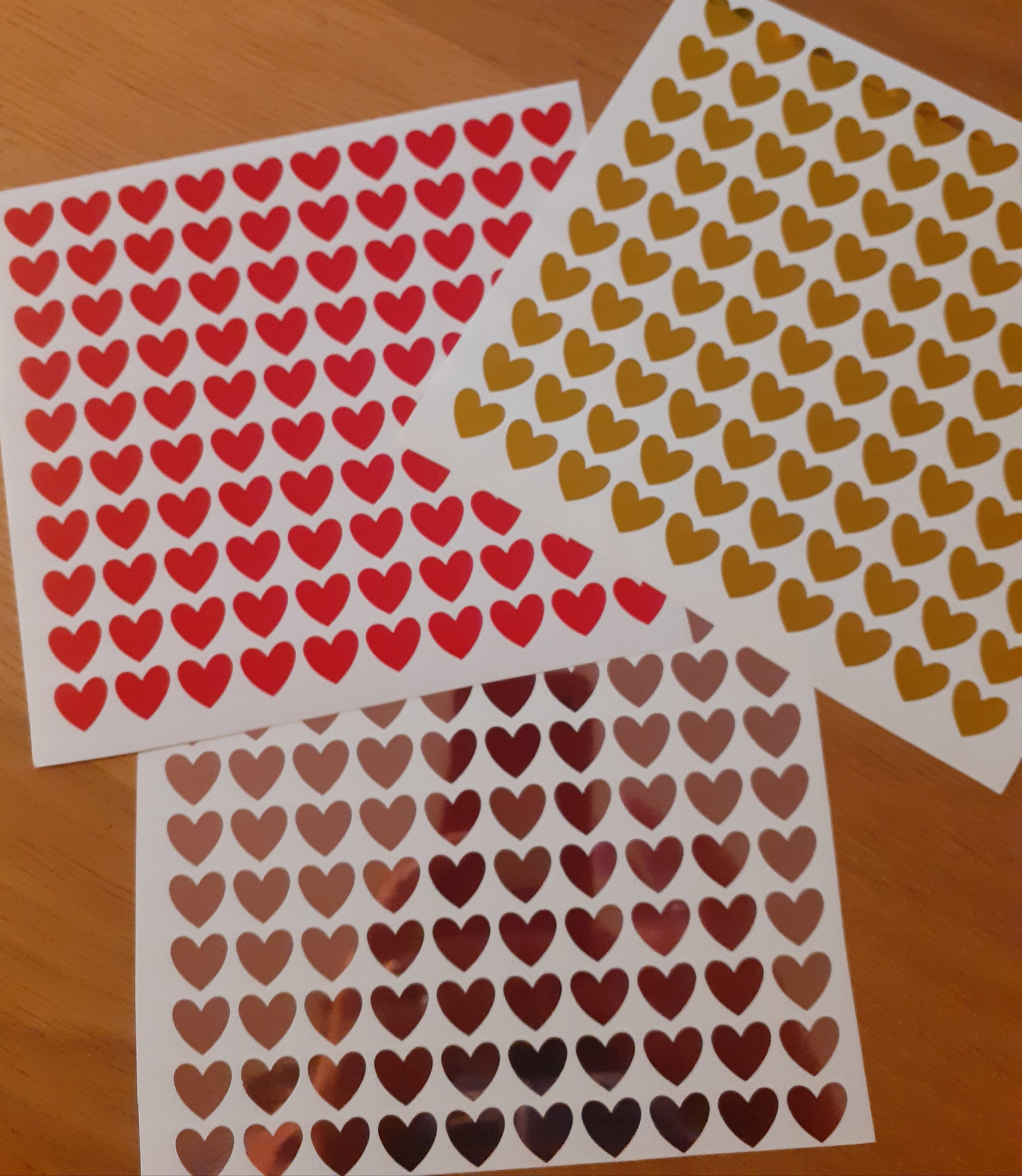 100 Heart Shape Vinyl Stickers/decals. Wedding Party - Etsy UK