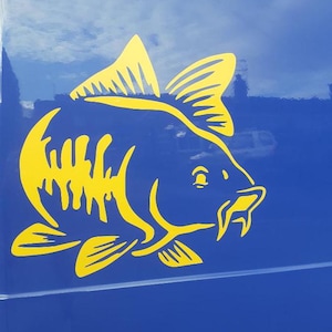 Carp Fish Decal/vinyl. Car Sticker. Window Sticker. Fishing Box ...