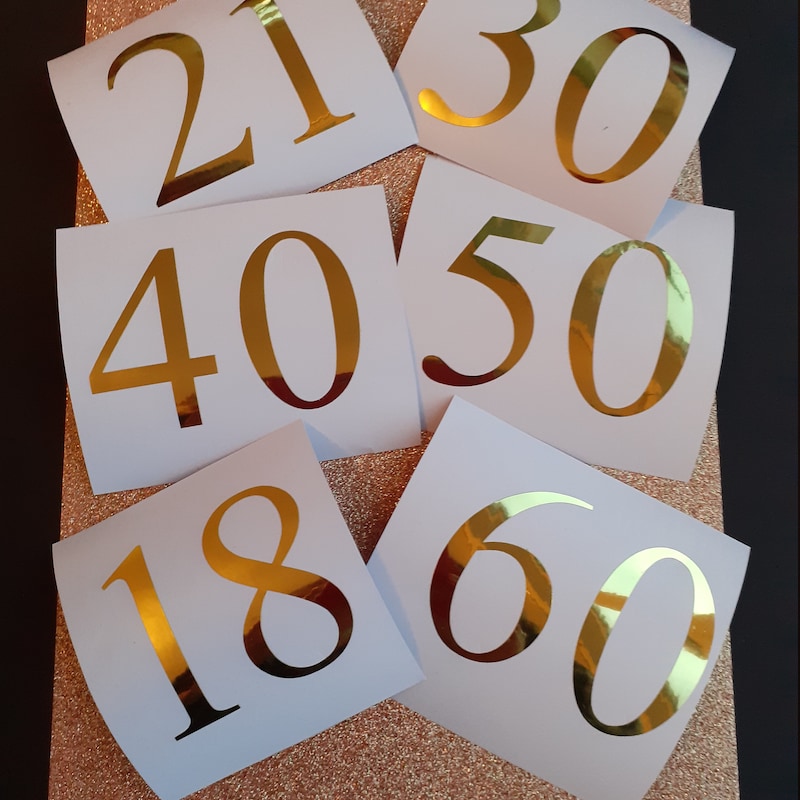 1/8" Number Stickers - Etsy UK