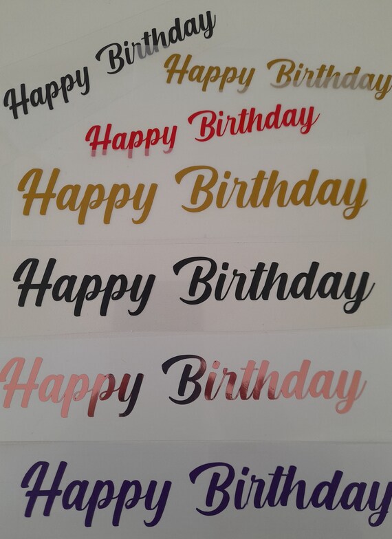 Happy Birthday Vinyl Stickers Balloon Decal. Gift Boxes - Etsy UK