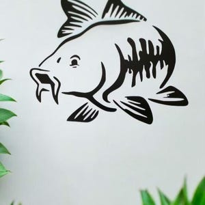 Carp Fish Decal/vinyl. Car Sticker. Window Sticker. Fishing Box ...