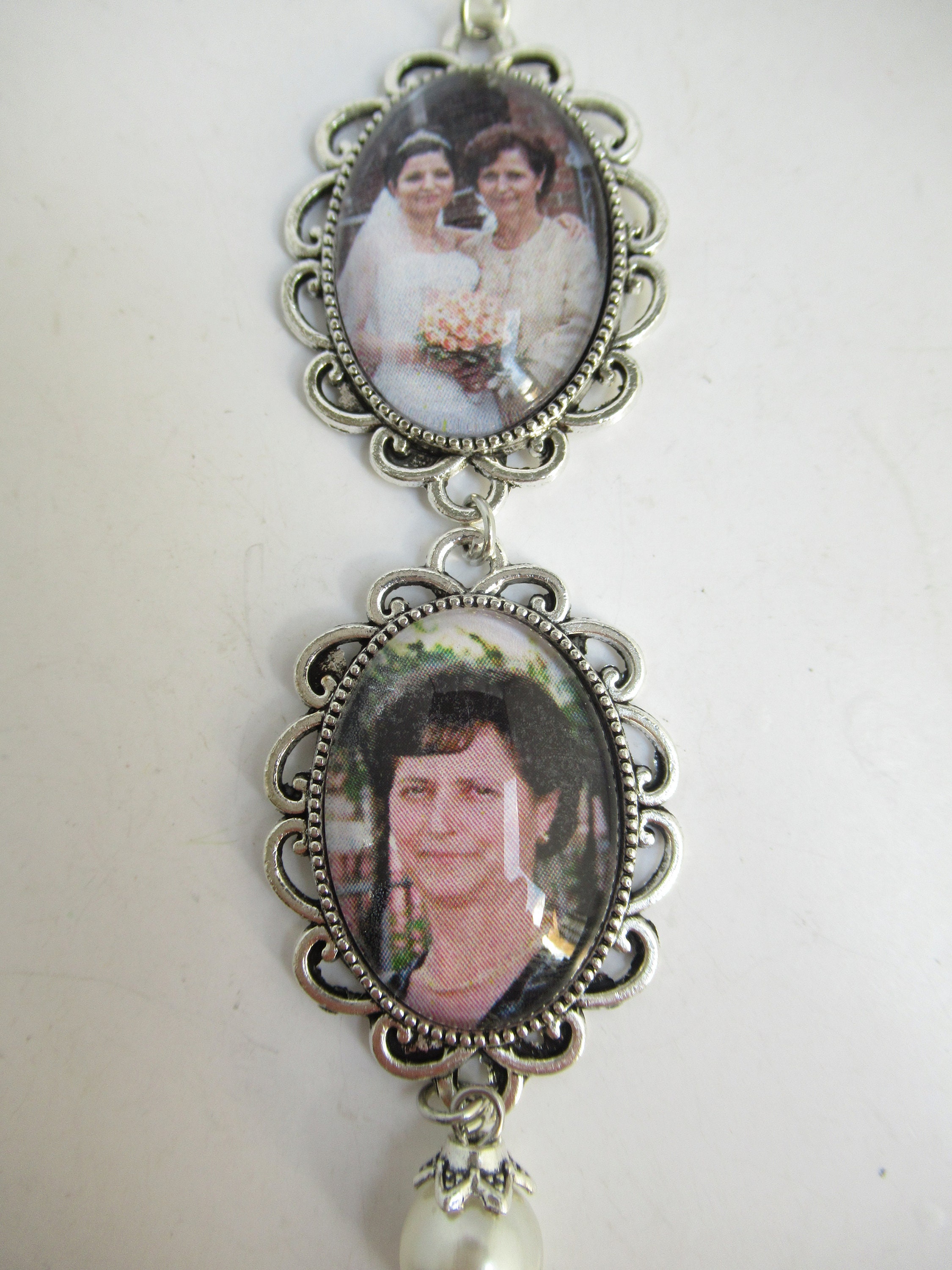 Double Memorial Bridal Bouquet Photo Purse Charm Walk With - Etsy