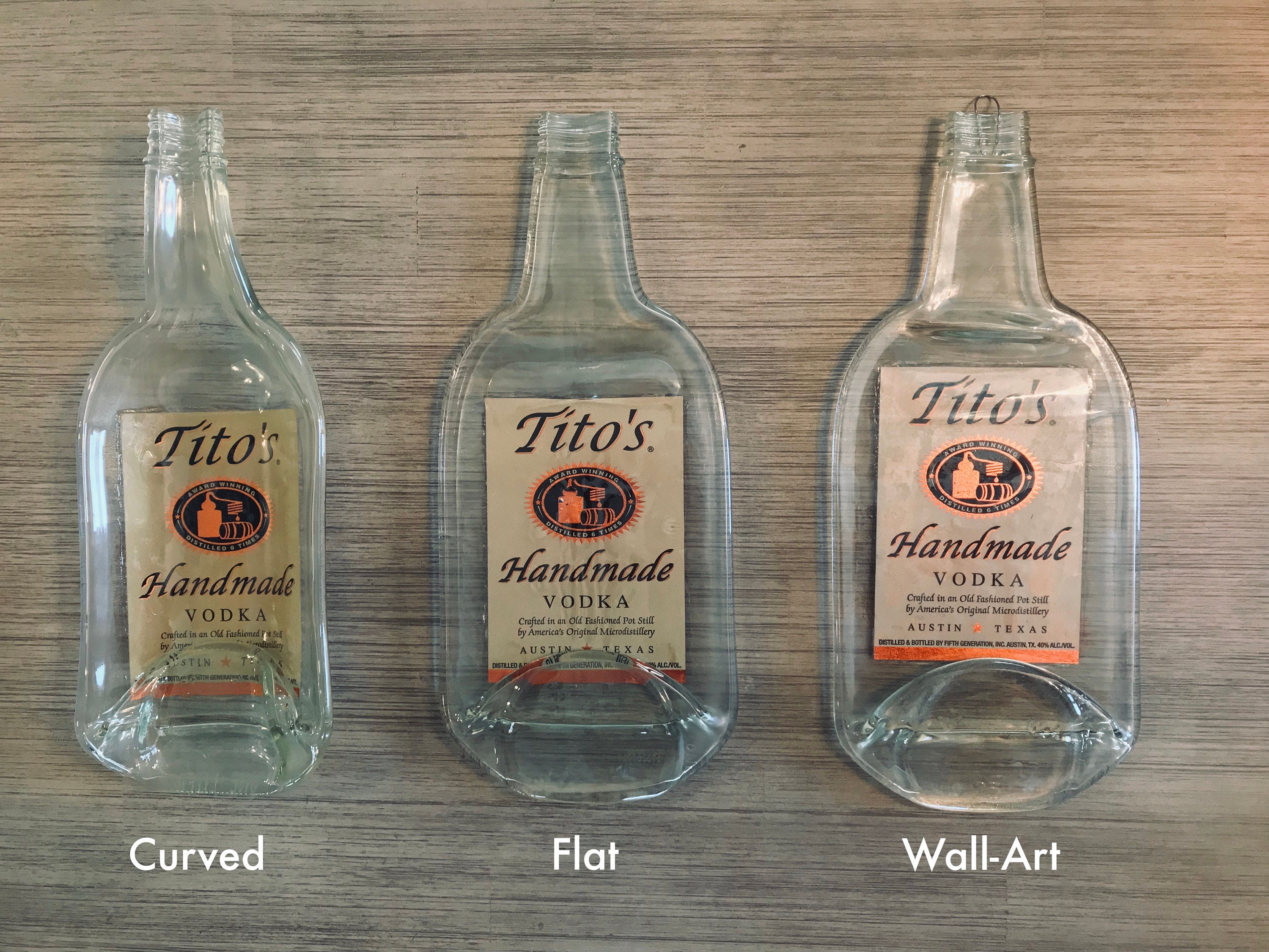 Tito's - Melted Vodka Bottle Glass Wall Art / Dish - Etsy