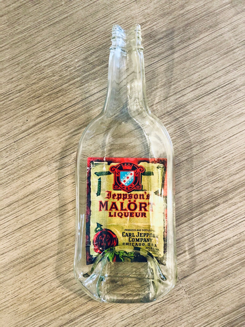 Jeppson's Malört - Melted Bottle Glass Wall Art / Dish - Etsy