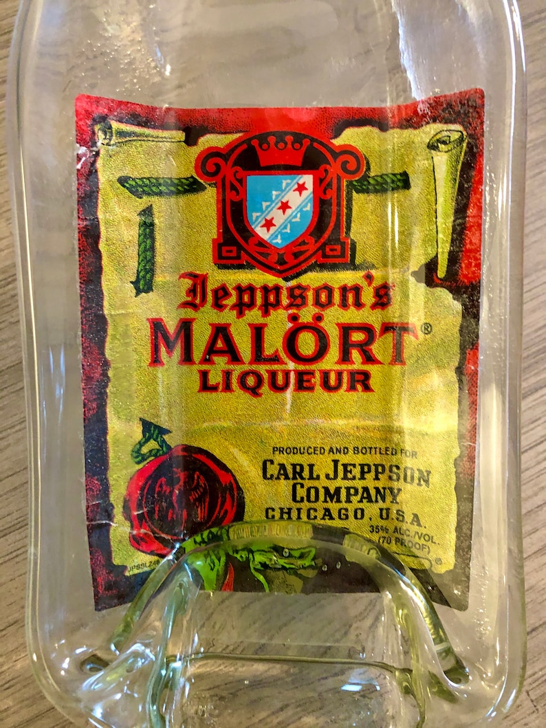 Jeppson's Malört - Melted Bottle Glass Wall Art / Dish - Etsy