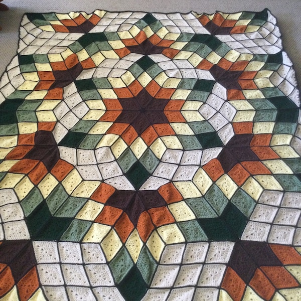 Prairie Star Crochet Afghan Pattern - Etsy