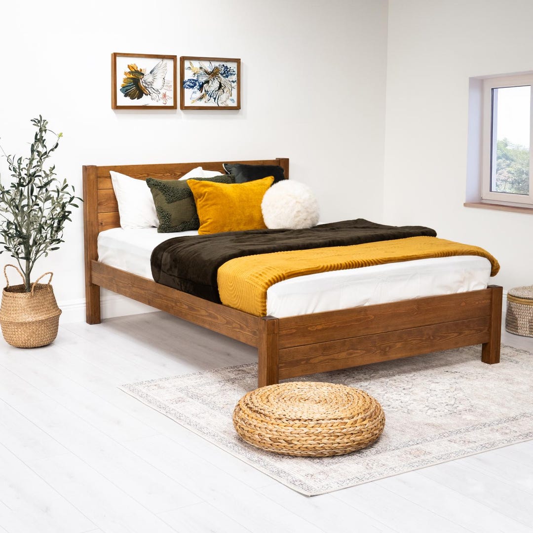 Handmade Wooden Bed - Model 03 - Etsy