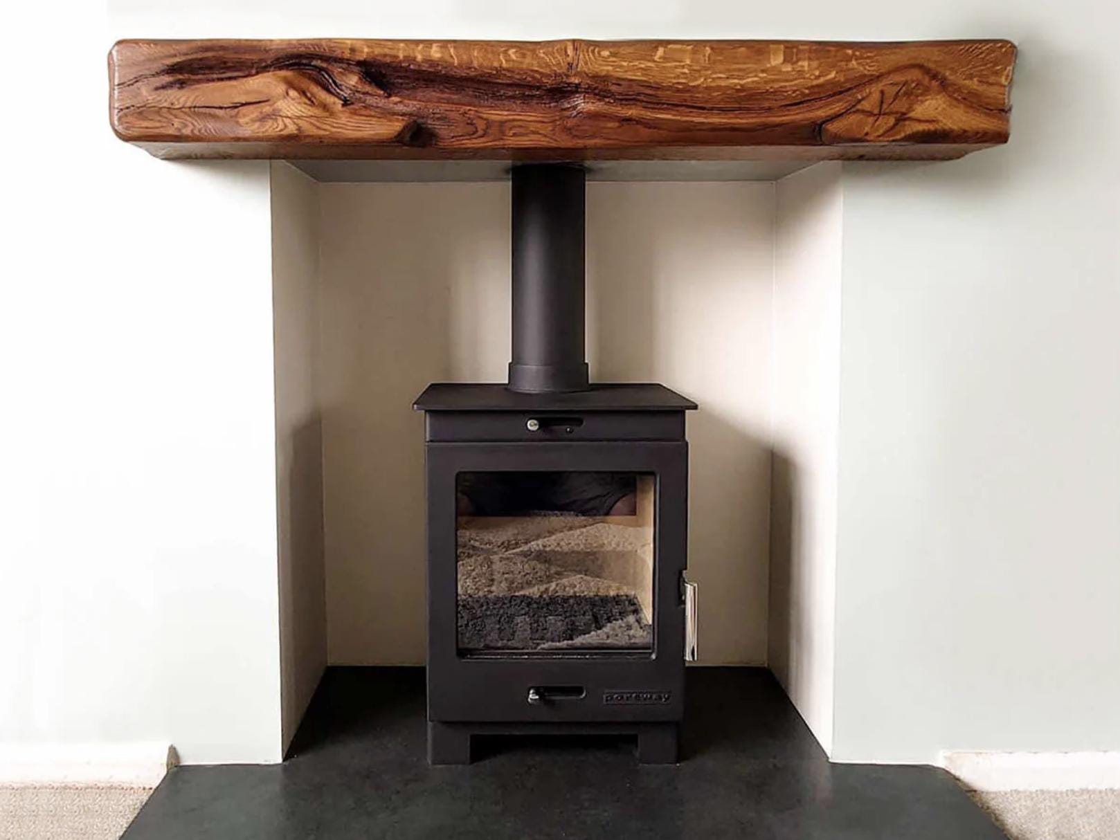 Rustic Reclaimed Oak Fireplace Beam Mantel: 14cm X 9cm, Brackets ...