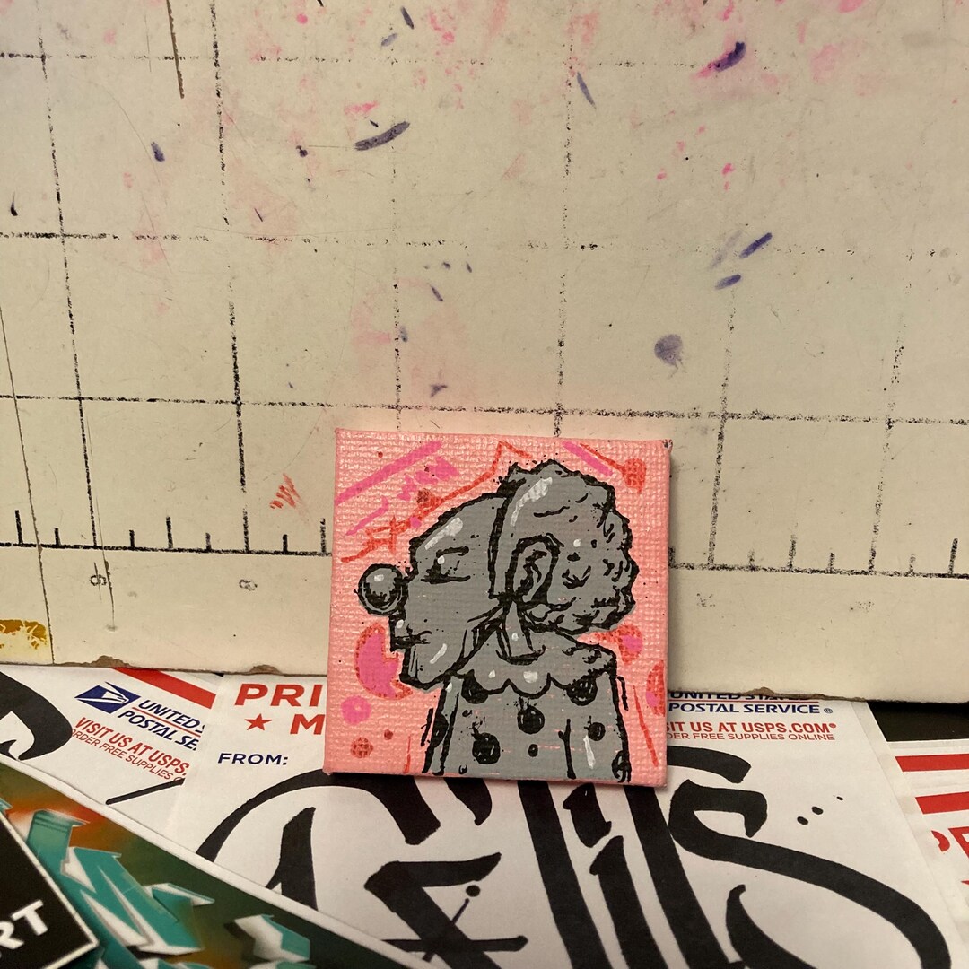 2x2 Mini Clown Profile Canvas Plus Sticker Pack - Etsy