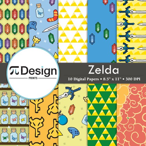 Video Game 8.5x11 Digital Scrapbook Paper Pack Set - Etsy