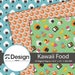 Kawaii Food 8.5"x11" Digital Paper 10 Pack | Japanese Food Kawaii ...