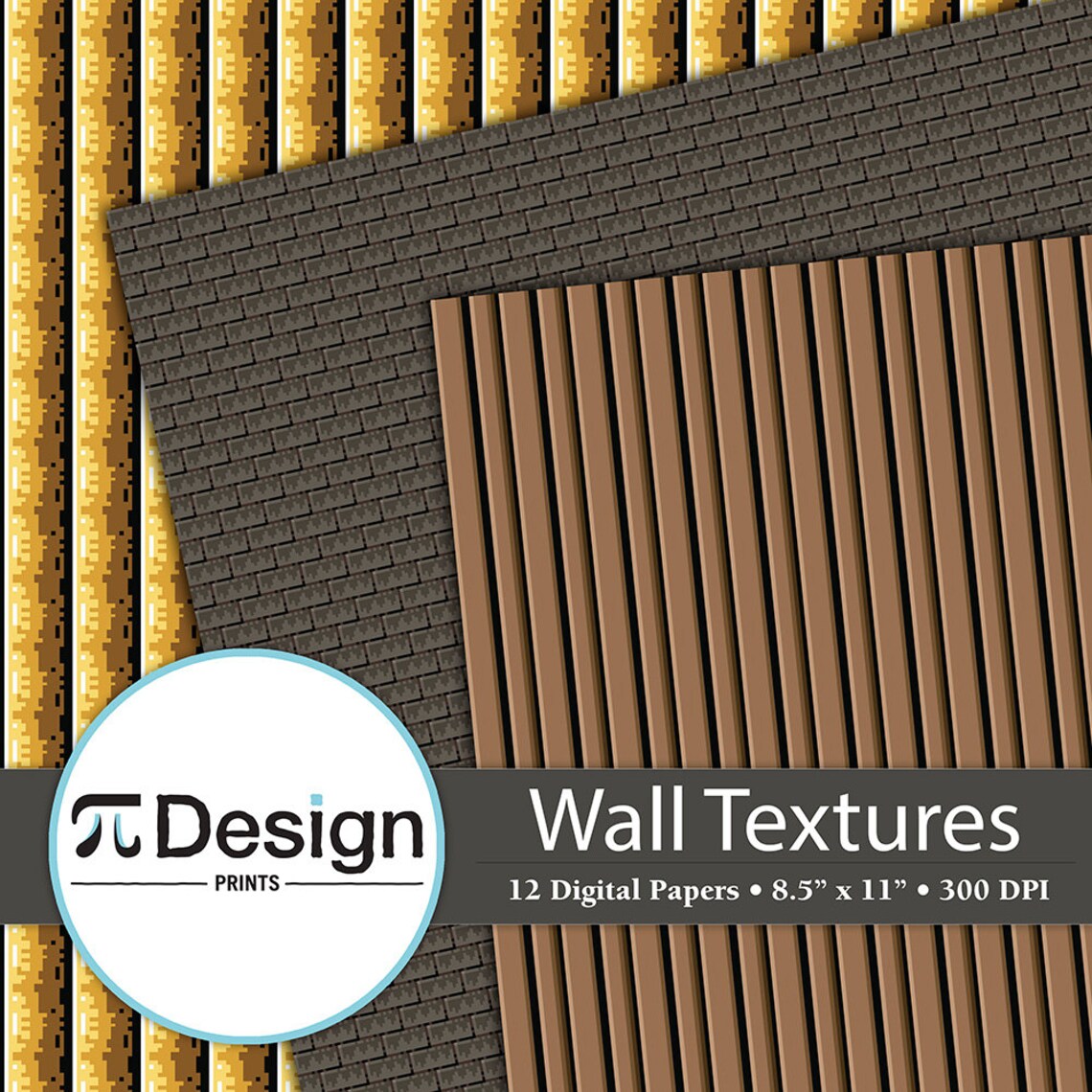 Wall Textures 8.5x11 Digital Paper Pack of 12 - Etsy