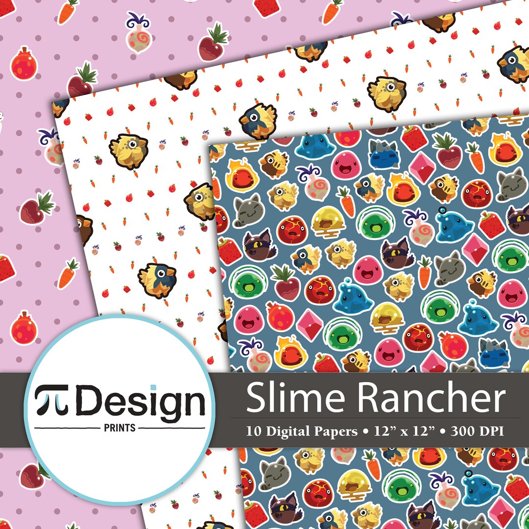 12"x12" Slime Rancher Digital Paper 10 Pack | Instant Download | RPG ...