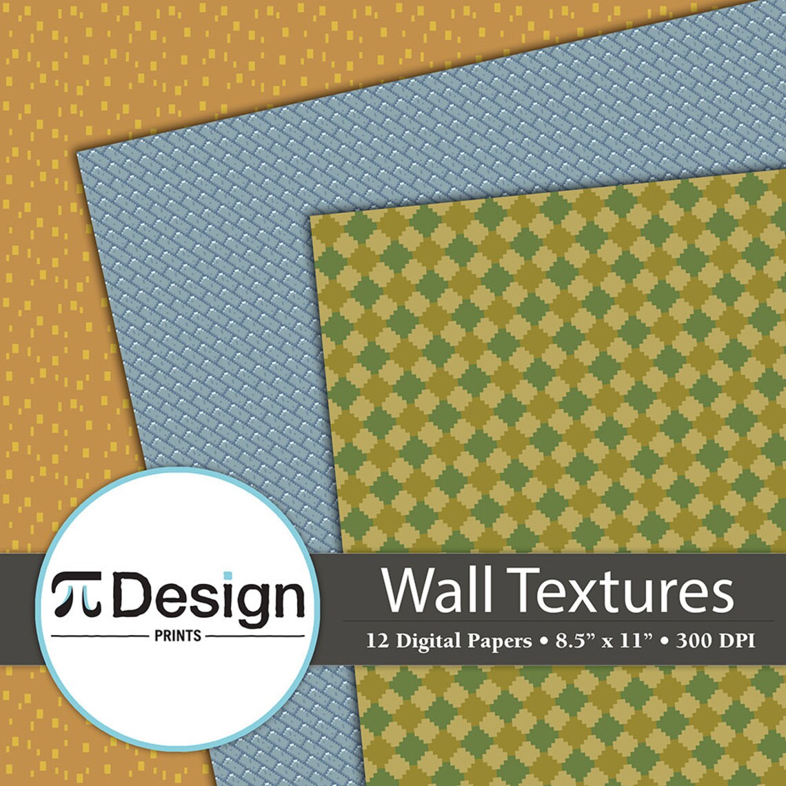 Wall Textures 8.5x11 Digital Paper Pack of 12 - Etsy