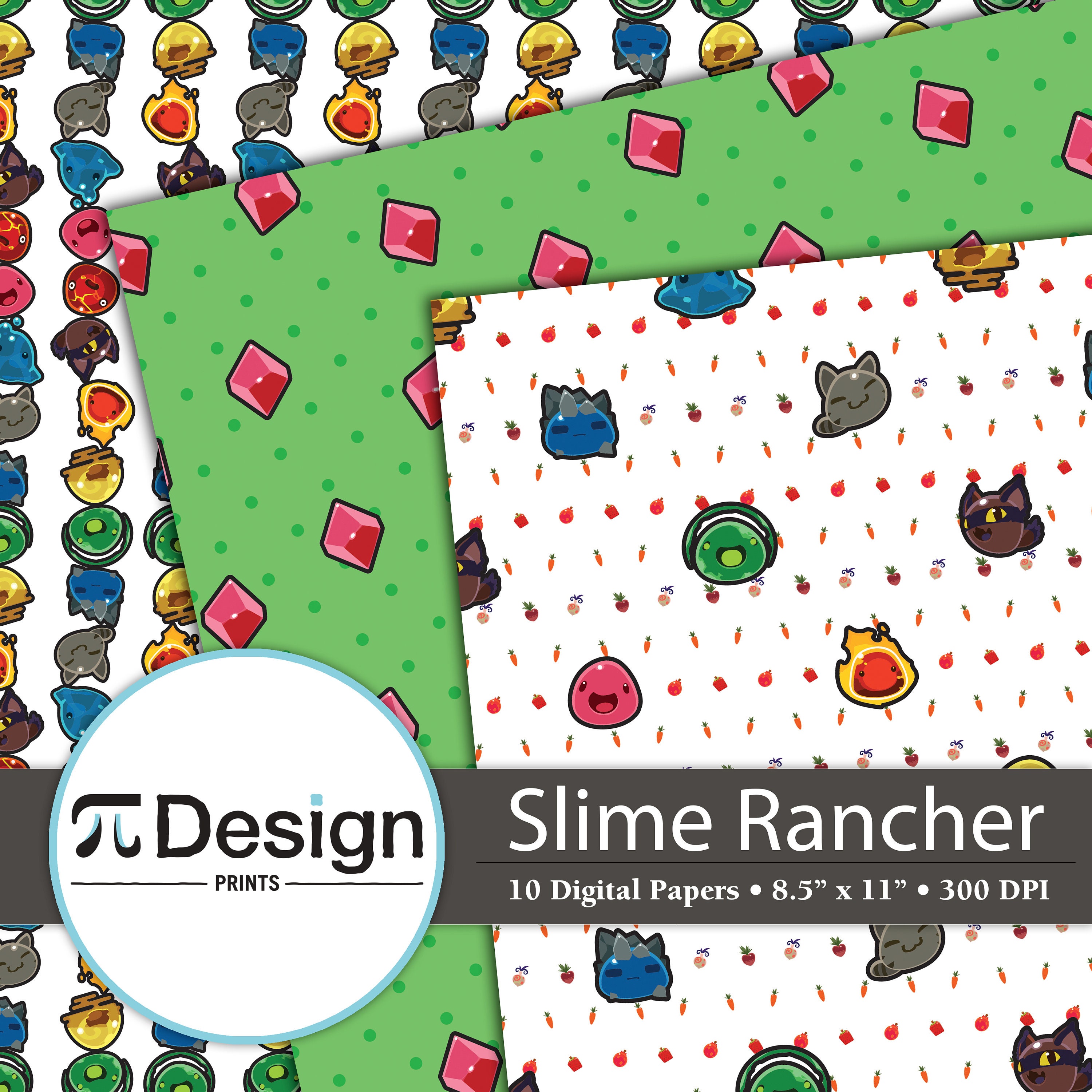 8.5x11 Slime Rancher 10 Pack Digital Papers RPG - Etsy