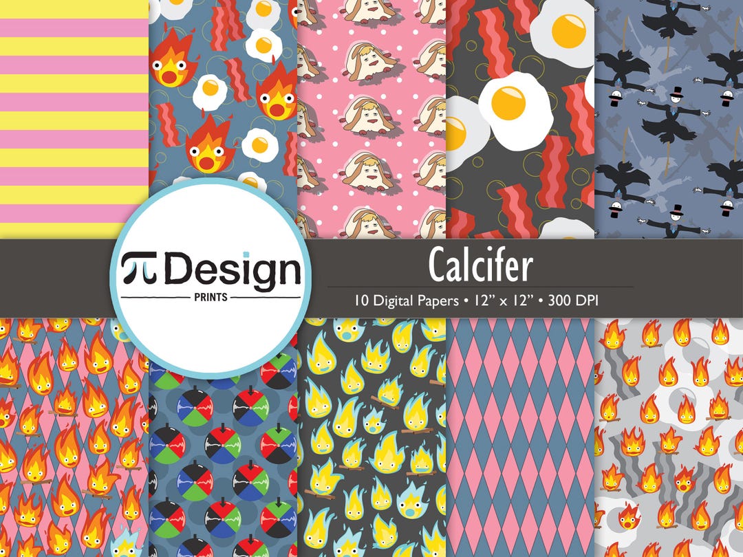 Magical Fire Spirit 12"x12" Digital Paper 10-pack | Anime Seamless ...