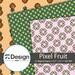 8.5"x11" Cute Pixel Fruit Digital Paper Pack of 12 | Seamless Pattern ...