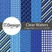 Ocean Water Pattern 12"x12" Digital Paper Pack Set of 10 | Video Game ...