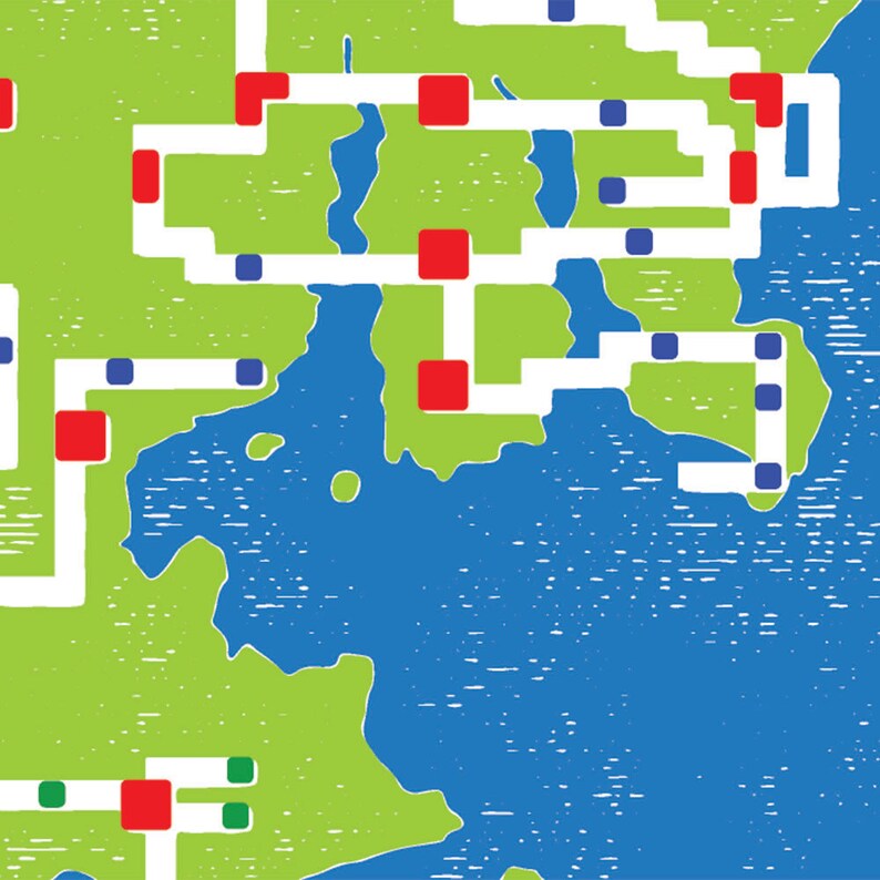 Pokemon World Map Print Pokemon Travel Poster Geek Gift | Etsy